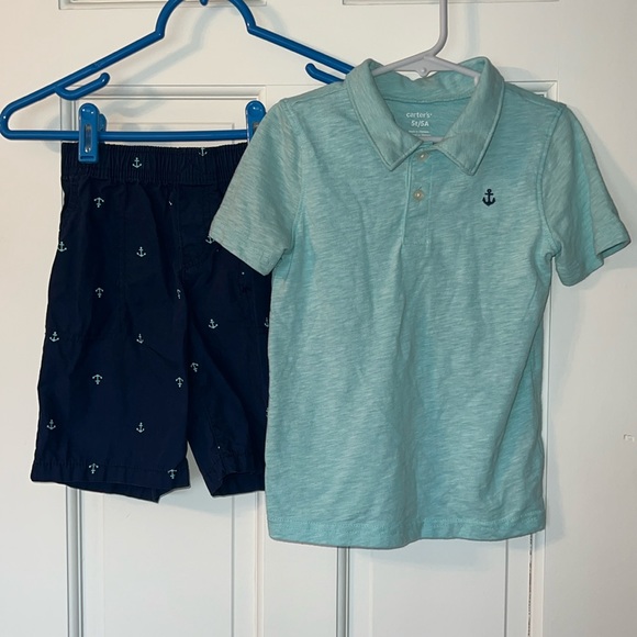 Carter's | Matching Sets | 5t Matching Set Teal Blue And Navy Blue ...